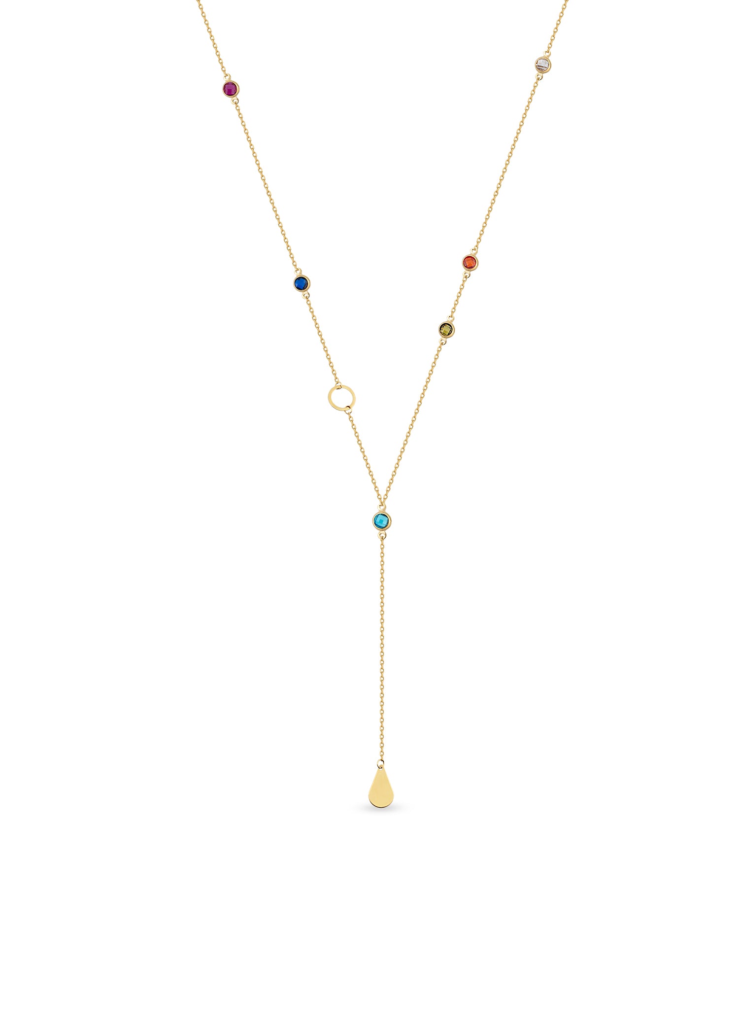 Rainbow 14 Ayar Altın Y Kadın Kolye – OrenaJewelry