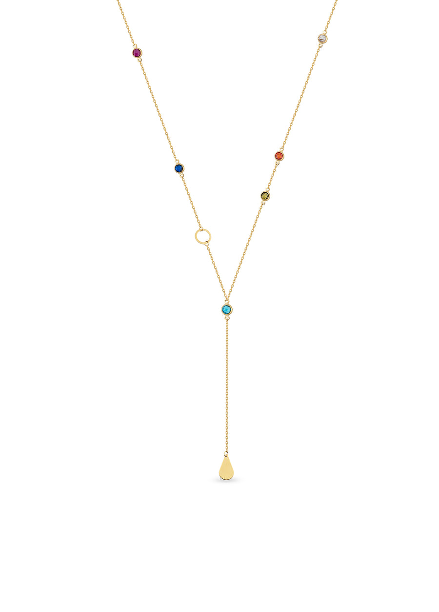 Rainbow 14 Ayar Altın Y Kadın Kolye – OrenaJewelry