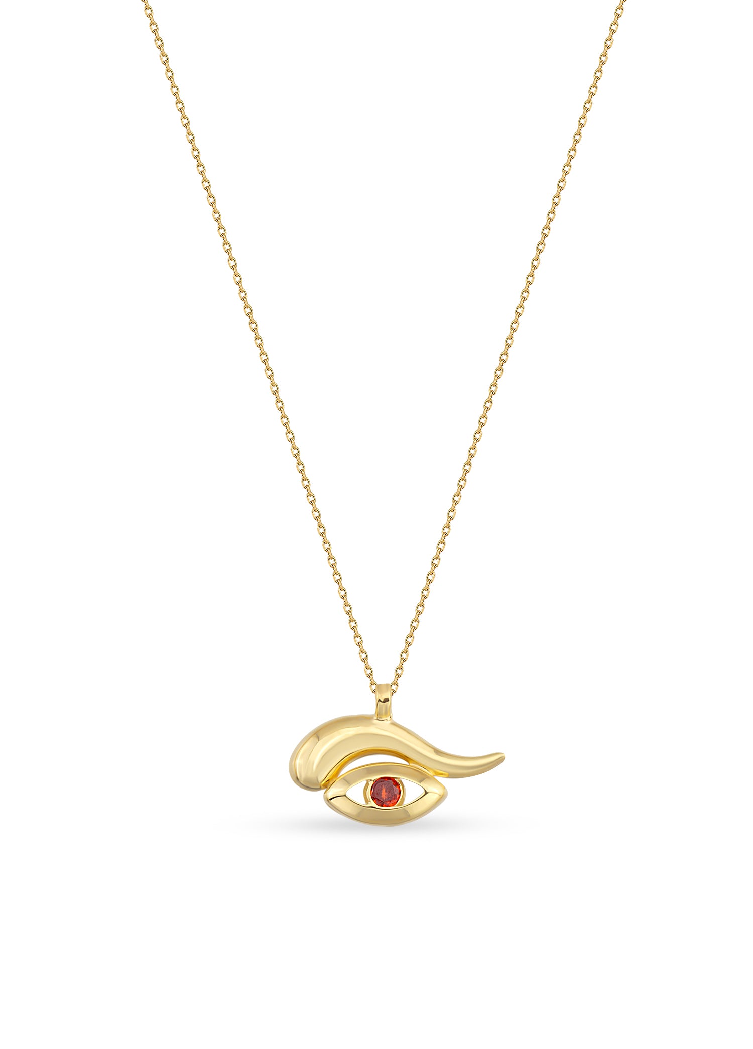 Ruby Flow Eye 14 Ayar Altın Kadın Kolye – OrenaJewelry
